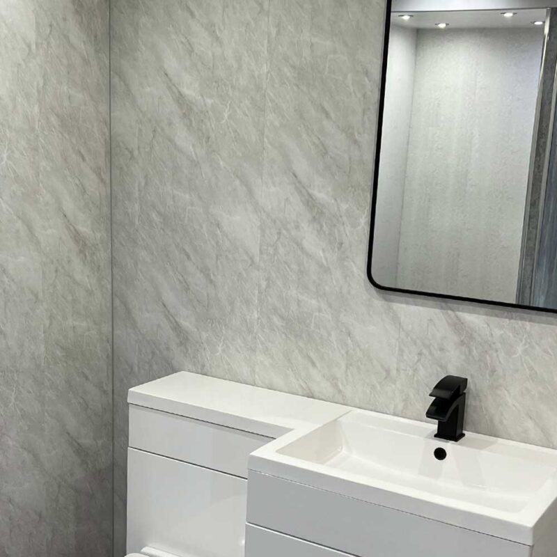 Light Grey Marble Matt Finish - Bathroom Cladding Store