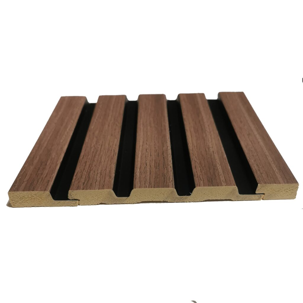 BCS Slat Wall Cladding Panel (233mm) - Walnut - Bathroom Cladding Store